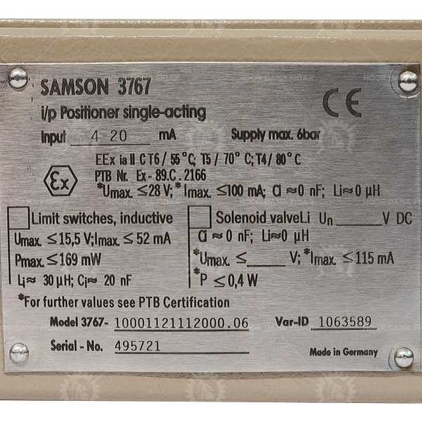 ای توپی پوزیشنر samson مدل 3767 | هوردانا فیدار