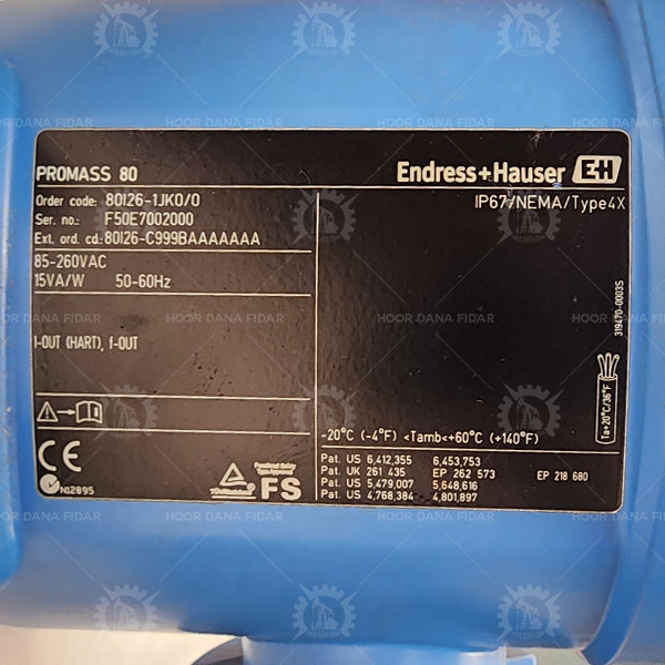 فلومتر کوریولیس اندرس هاورز مدل promass80 | هوردانا فیدار